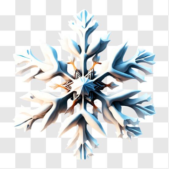 Télécharger Flocon de neige stylisé abstrait avec un schéma de couleurs ...