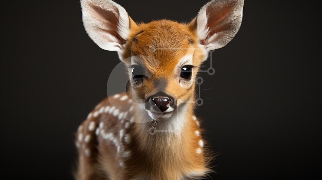 Cute Baby Deer with Large Brown Eyes and White Spots stock photo ...