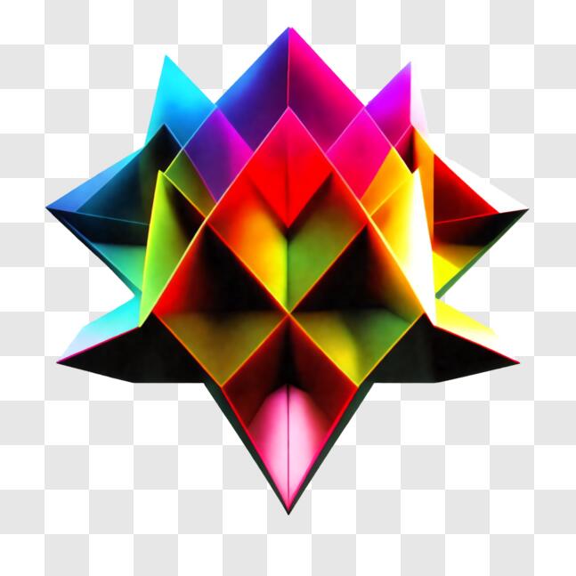 Download Vibrant Geometric Pyramid PNGs Online - Creative Fabrica