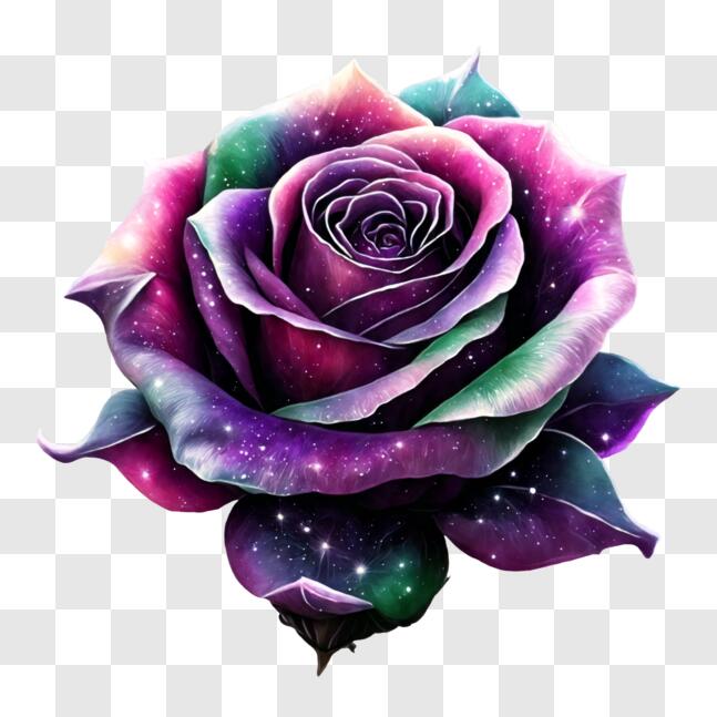 Download Floating Purple Rose with Stars and Spaceships PNGs Online ...