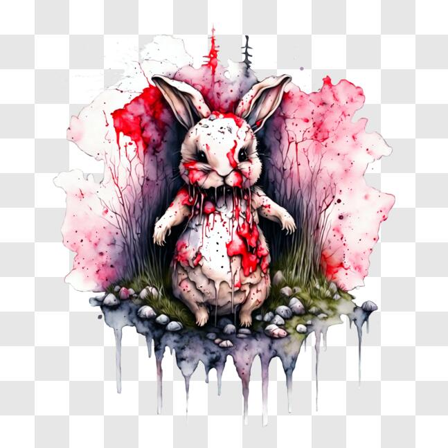 Download Bloody Bunny Art - Blood and Sweat PNGs Online - Creative Fabrica