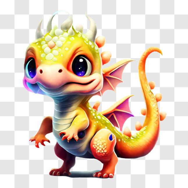 Download Small Dragon Standing on Hind Legs PNGs Online - Creative Fabrica