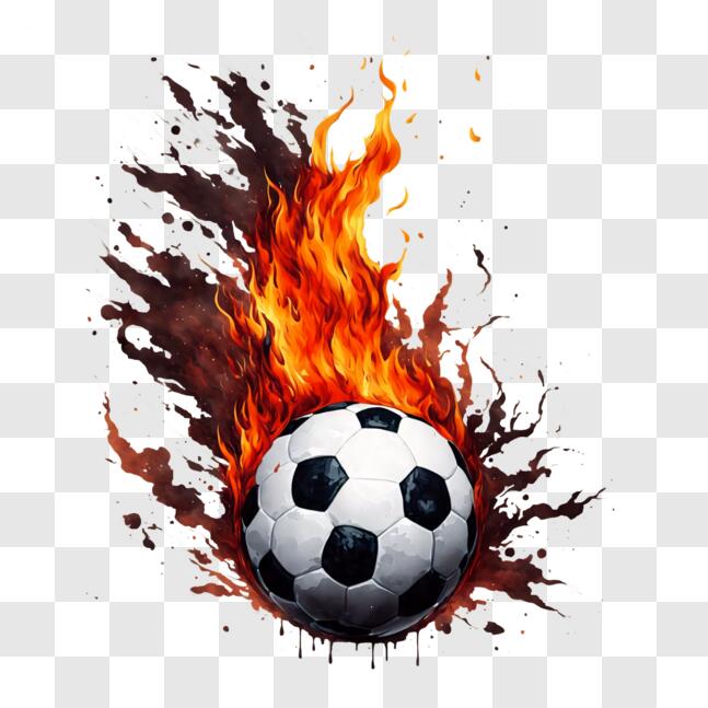 Download Flaming Soccer Ball - Advertisement and Promotion PNG Online ...