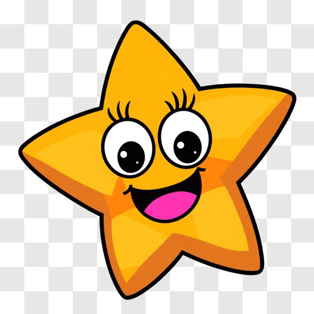 Download Yellow Smiley Star - Educational Tool for Children PNGs Online ...