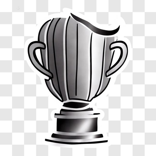 Download Silver Winners Trophy Cup PNG Online - Creative Fabrica
