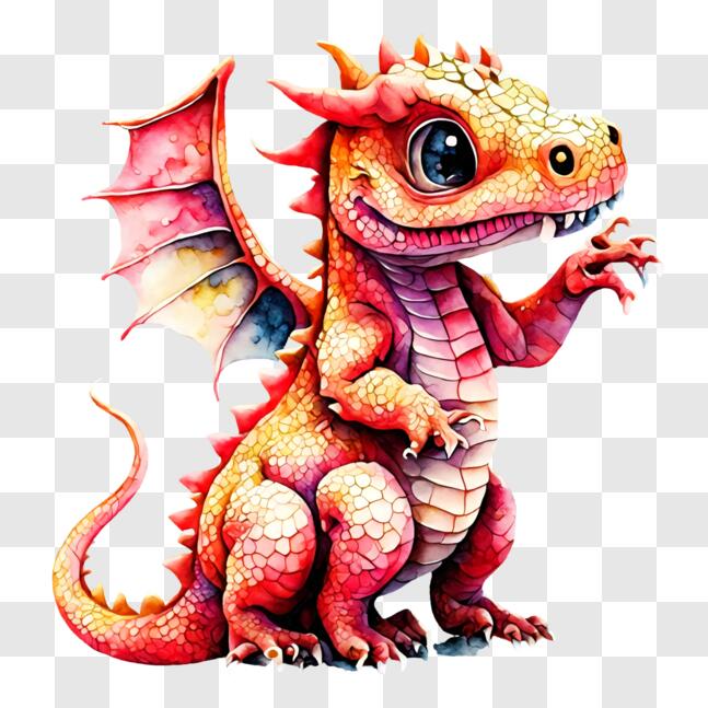 Download Free Download - Small Red Dragon with Big Wings PNGs Online ...