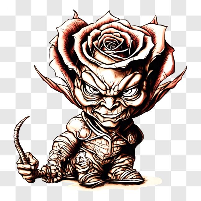 Download Black and White Evil Drawing with Thorns PNGs Online ...