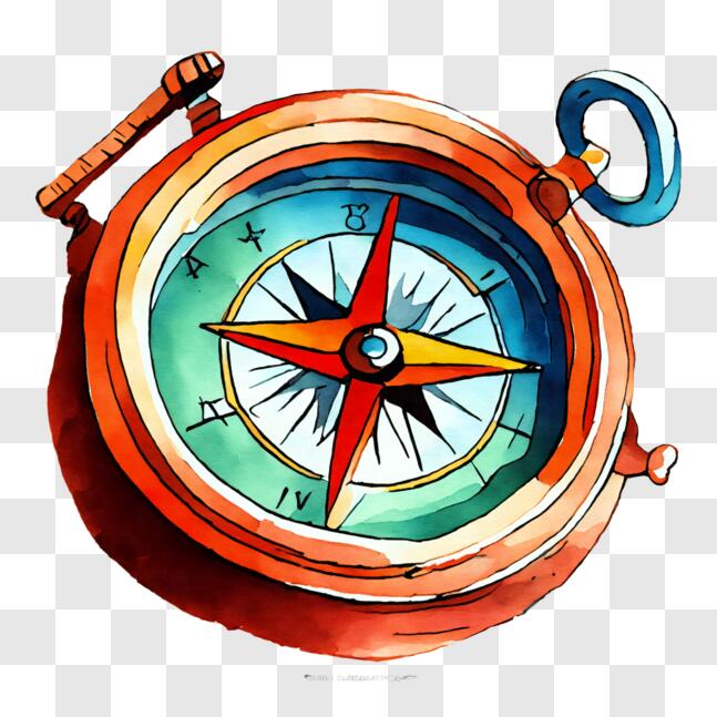 Download Wooden Compass with North Pointer PNGs Online - Creative Fabrica