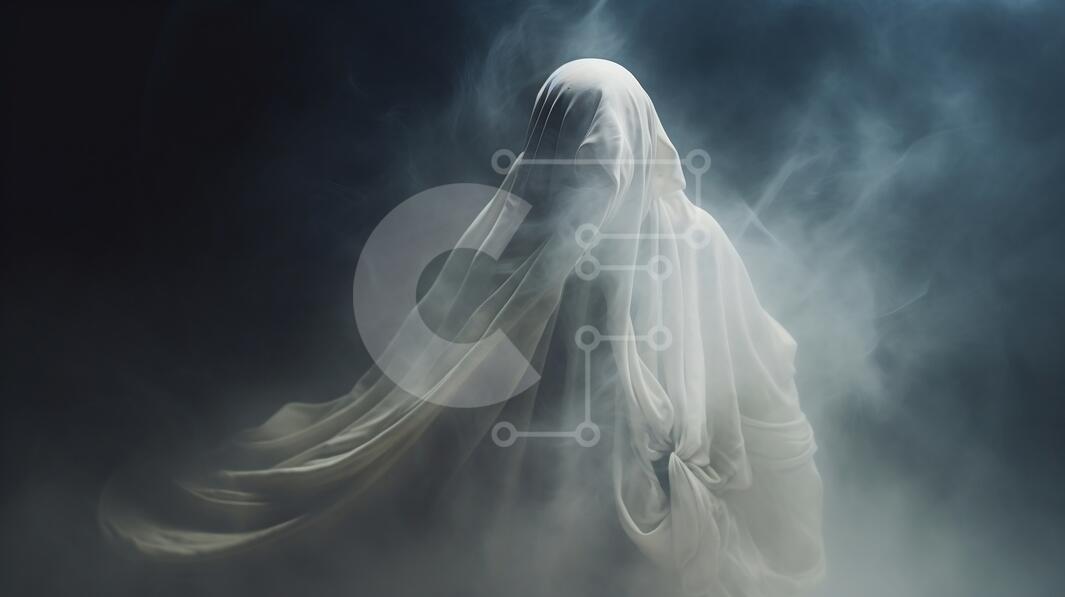 Ghostly Figure in Mist - Abstract Art stock photo | Creative Fabrica