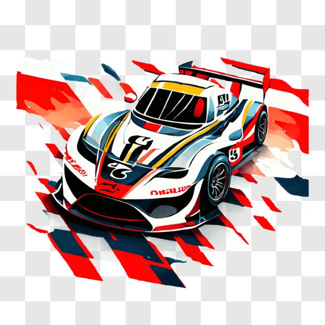 Download Race Car with Red, White, and Blue Color Scheme PNGs Online ...