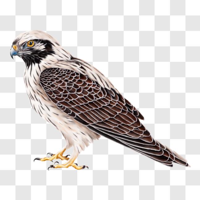 Download Beautiful Brown and White Falcon in Flight PNG Online ...