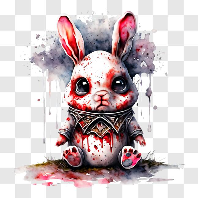 Download Creepy Bunny Illustration PNGs Online - Creative Fabrica