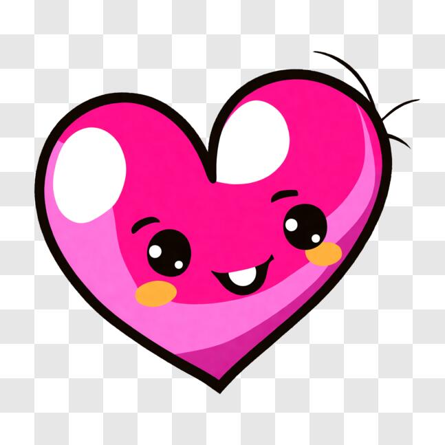 Download Pink Heart Emoji With Smiley Face Pngs Online Creative Fabrica