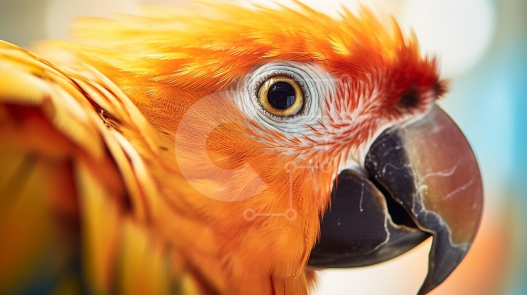 Close-up of an Orange Parrot stock photo | Creative Fabrica