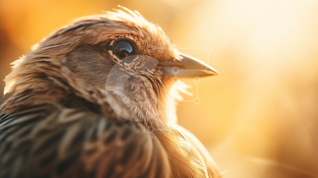 Brown Bird Staring Away stock photo | Creative Fabrica