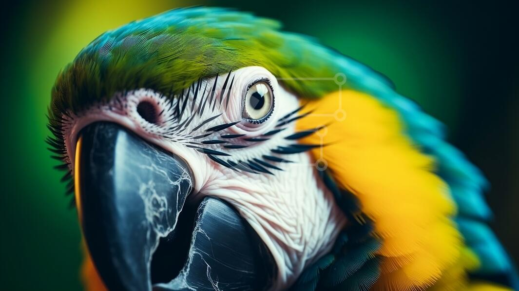 Colorful Parrot Portrait stock photo | Creative Fabrica