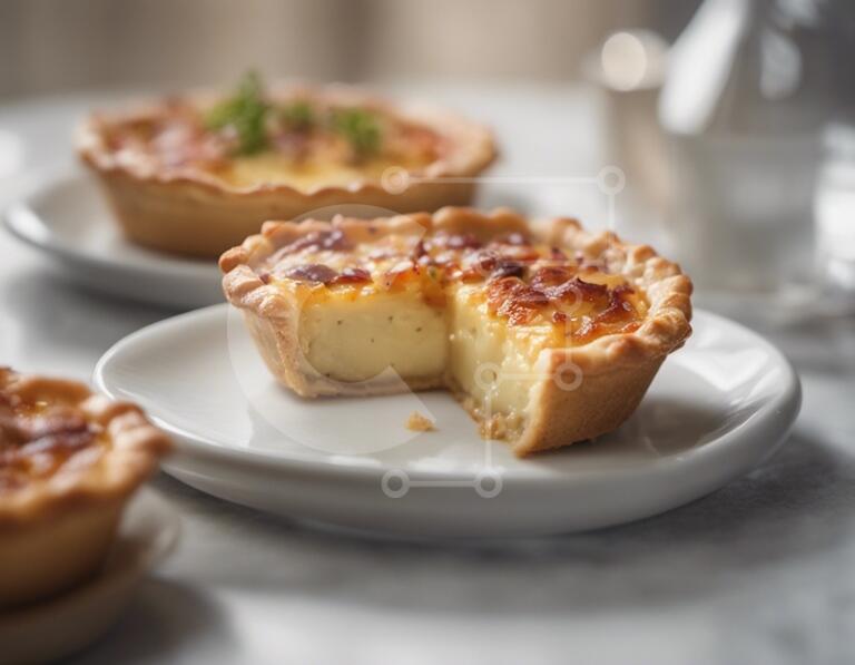 Delicious Mini Pies with Coffee or Tea stock photo | Creative Fabrica