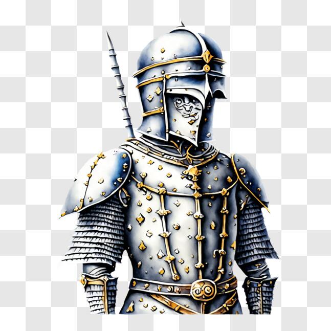 Descarga Caballero Medieval con Armadura Completa PNG En Línea ...