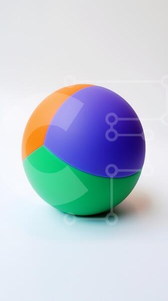 Colorful Three-Dimensional Ball on White Surface stock photo | Creative ...