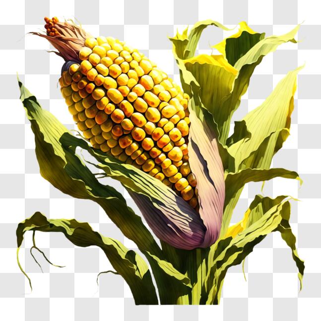 Descarga Mazorca de maíz madura en la mazorca con granos visibles y ...