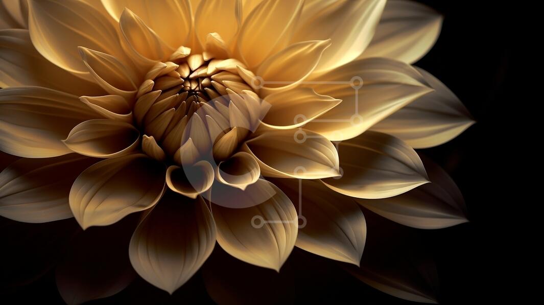 Beautiful Yellow Flower Blooming in the Dark stock photo | Creative Fabrica