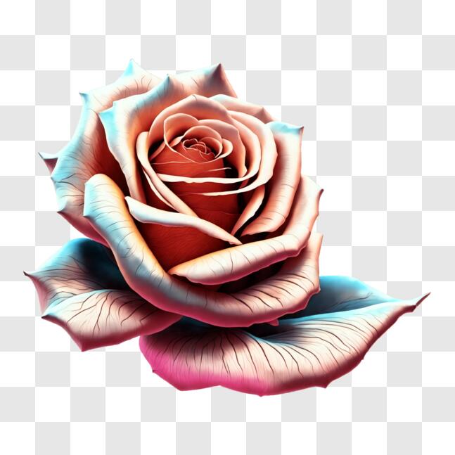 Download Digital Pink Rose on Black Background PNGs Online - Creative ...