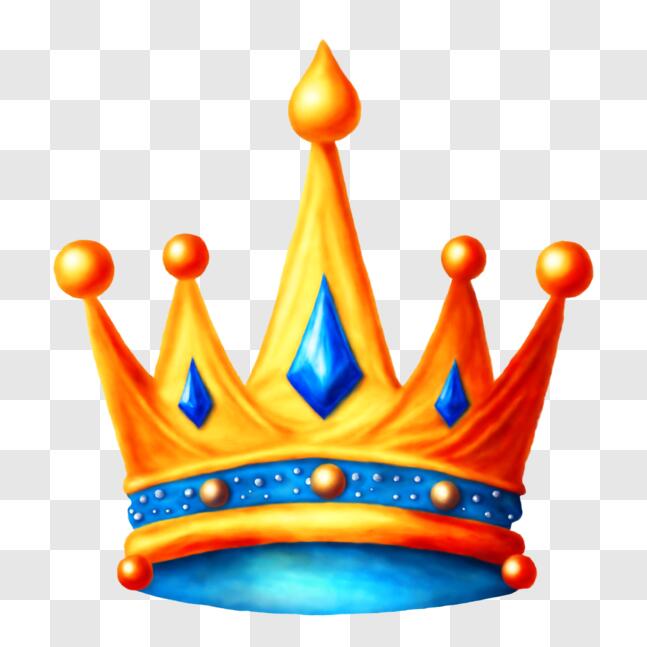 Download Orange and Blue Crown on Black Background PNGs Online ...