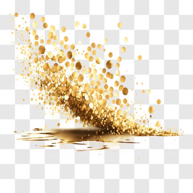 Download Abstract Gold Dust Splash in Water PNG Online - Creative Fabrica