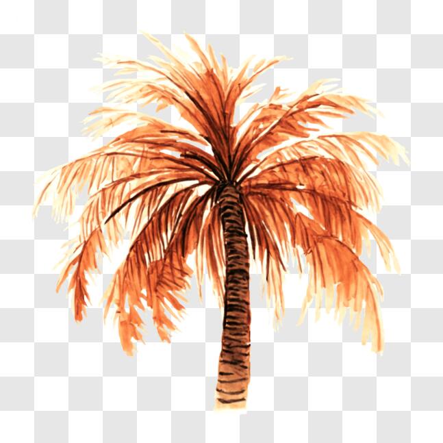 Download Orange Palm Tree in a Tropical Location PNGs Online - Creative ...