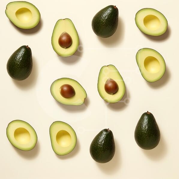 Circle of Sliced Avocados - Food Photography stock photo | Creative Fabrica