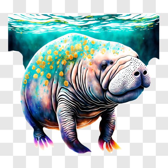 Seekuh Clipart Finale Entwicklung Für Den Seekuh Wasserstarter!