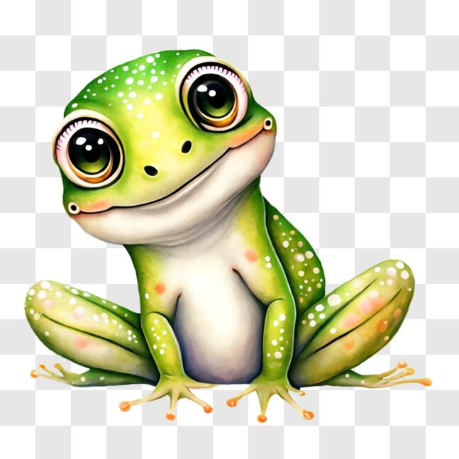 Download Smiling Green Frog - Educational Image of a Reptile PNGs ...