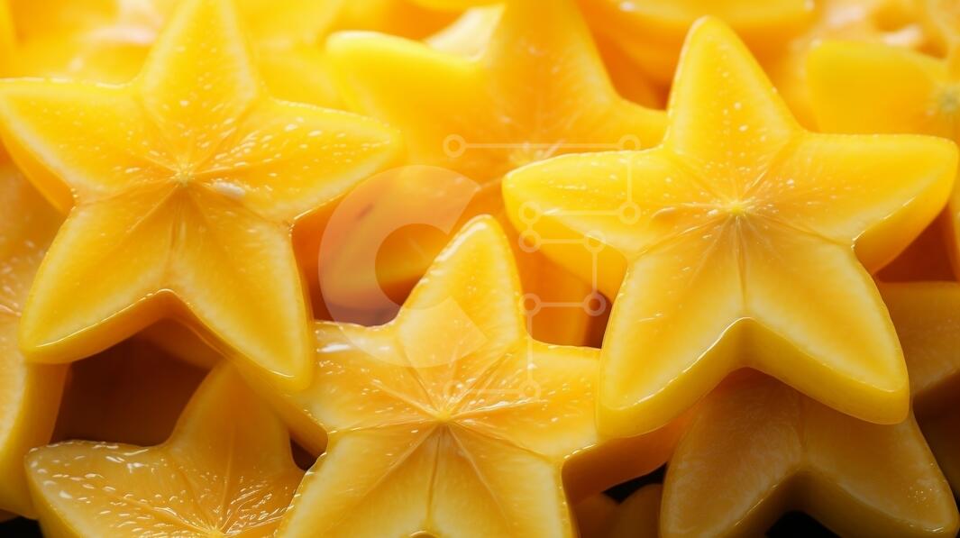 Star-Shaped Fruits Arranged in a Circle stock photo | Creative Fabrica