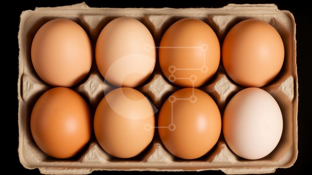 Box of Eggs - Brown Eggs stock photo | Creative Fabrica