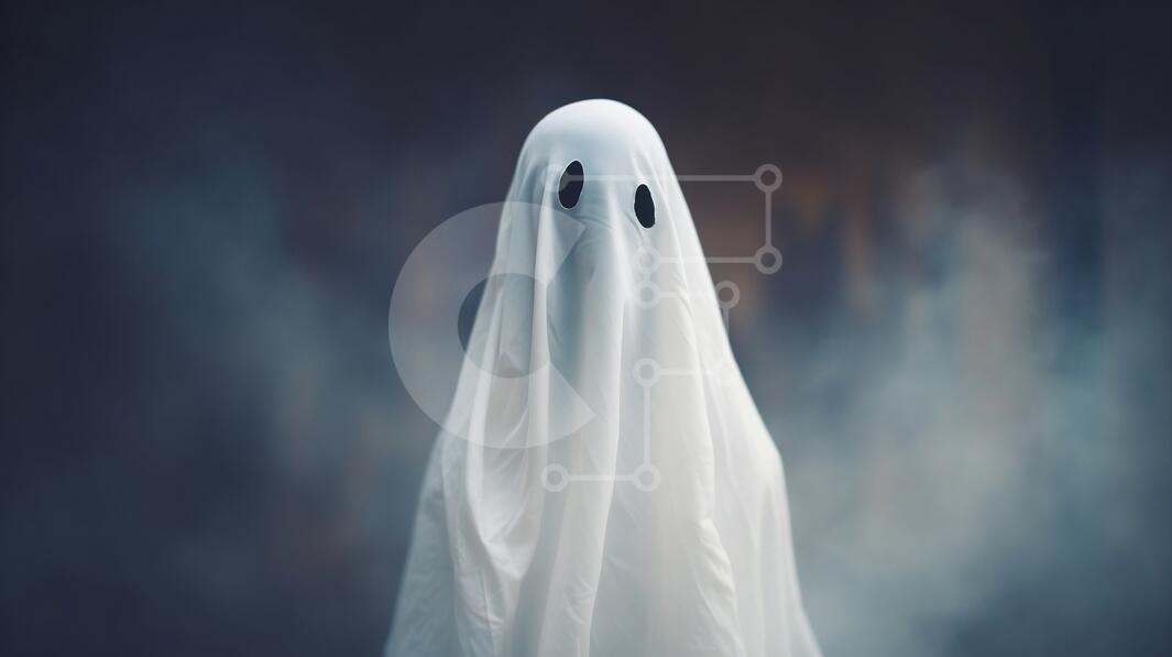 Mysterious Ghost in the Fog stock photo | Creative Fabrica