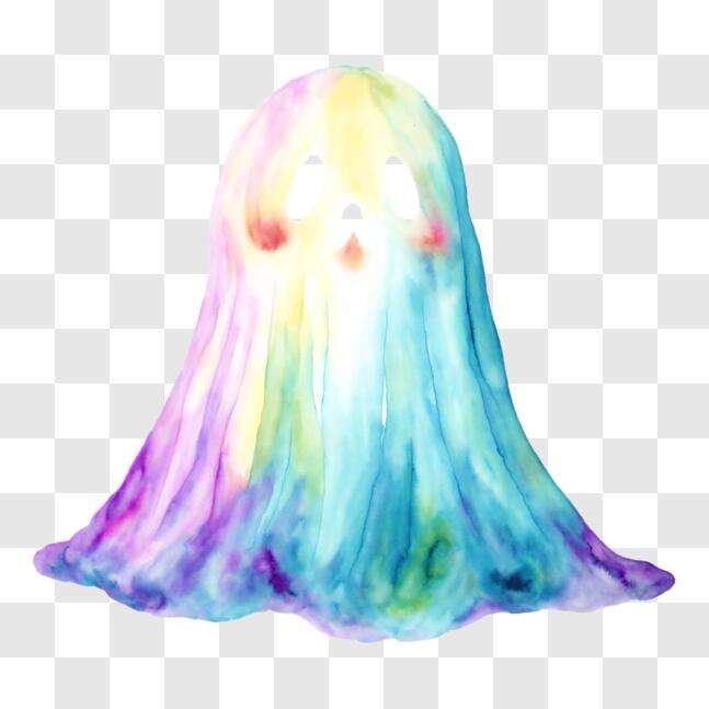 Download Colorful Painted Ghost for Halloween or Holiday Decorations ...