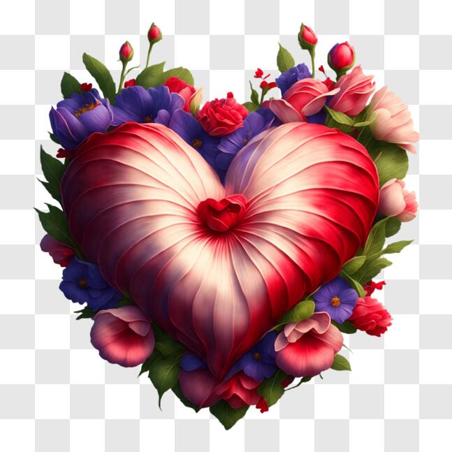 Download Heart-shaped Flower Arrangement for Love and Friendship PNGs ...