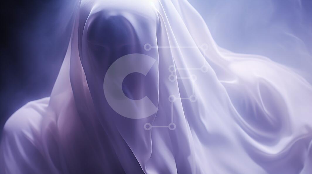 Mysterious Ghost-Like Figure in the Fog stock photo | Creative Fabrica
