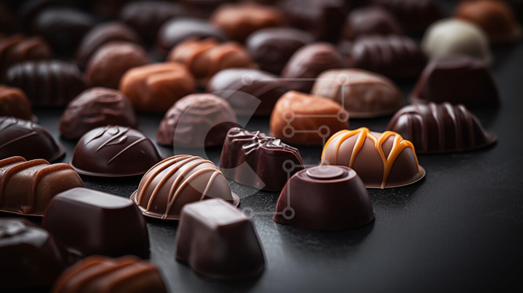 Delicious Array of Chocolate Candies stock photo | Creative Fabrica