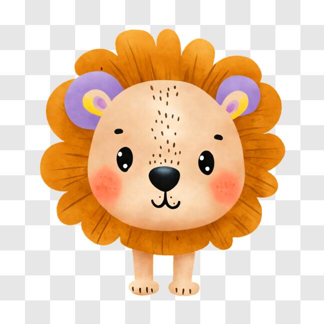 Descarga León de dibujos animados amigable PNGs En Línea - Creative Fabrica