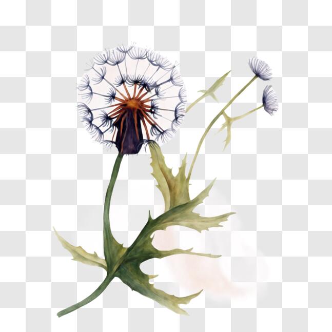 Download Watercolor Painting of White Dandelions PNGs Online - Creative ...