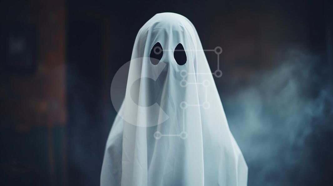 Ghost in a Haunted House stock photo | Creative Fabrica