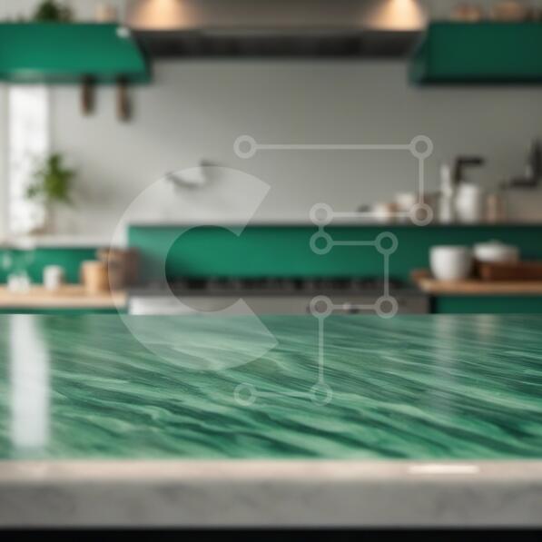Gorgeous Green Marble Kitchen Countertop stock photo | Creative Fabrica