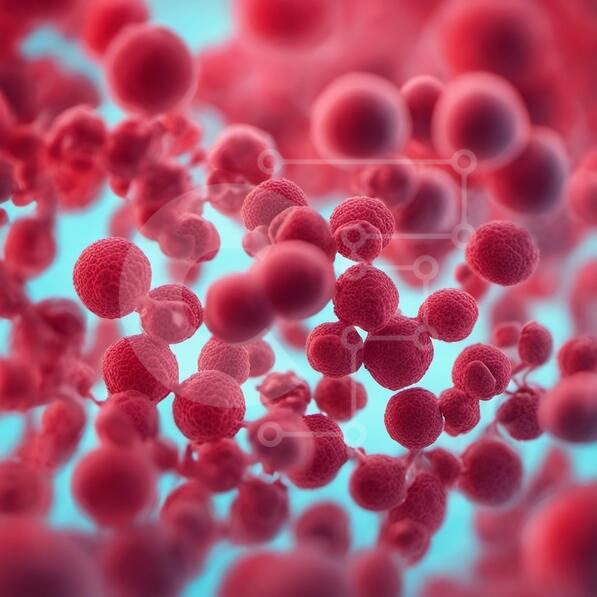 Close-up view of red blood cells in plasma stock photo | Creative Fabrica