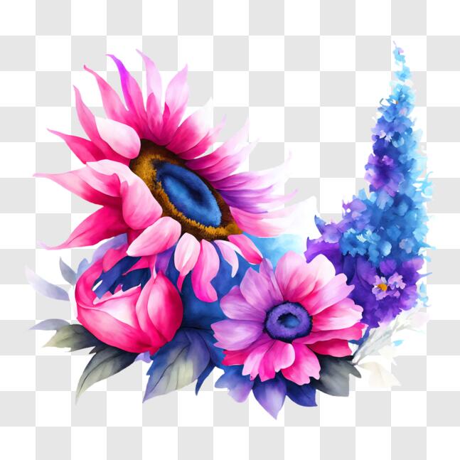 Download Upside-Down Flowerpot Flower Arrangement PNGs Online ...