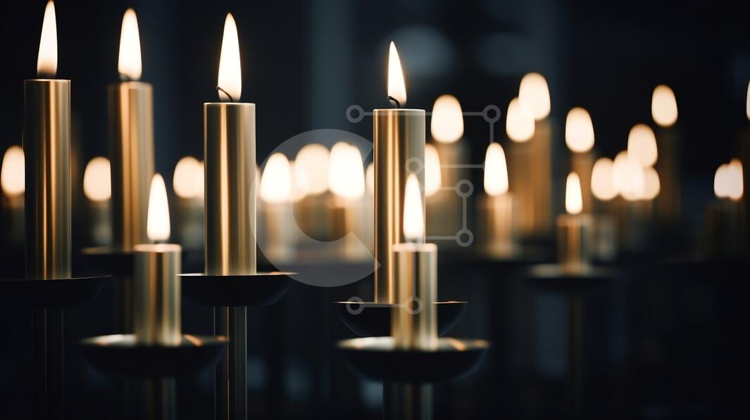 Group of Lit Candles Casting a Warm Glow stock photo | Creative Fabrica