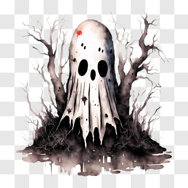 Download Creepy Ghost in the Woods PNGs Online - Creative Fabrica