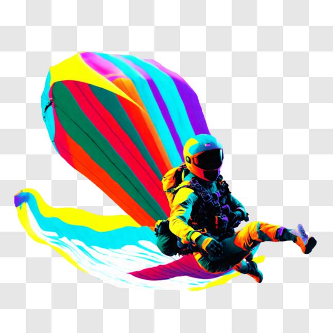 Download Colorful Parachute Flying PNGs Online - Creative Fabrica