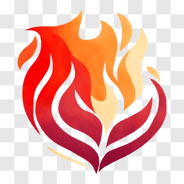 Download Flaming Heart Symbol - Representation of the Spirit of Fire ...