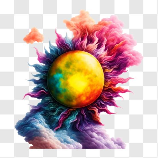 Download Bright and Colorful Sun Art PNGs Online - Creative Fabrica